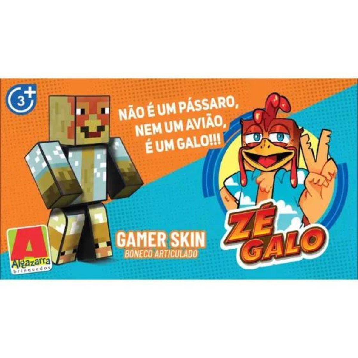 Boneco Zé Galo Turma do Problems 25 cm Algazarra 1269 - Lojas MM