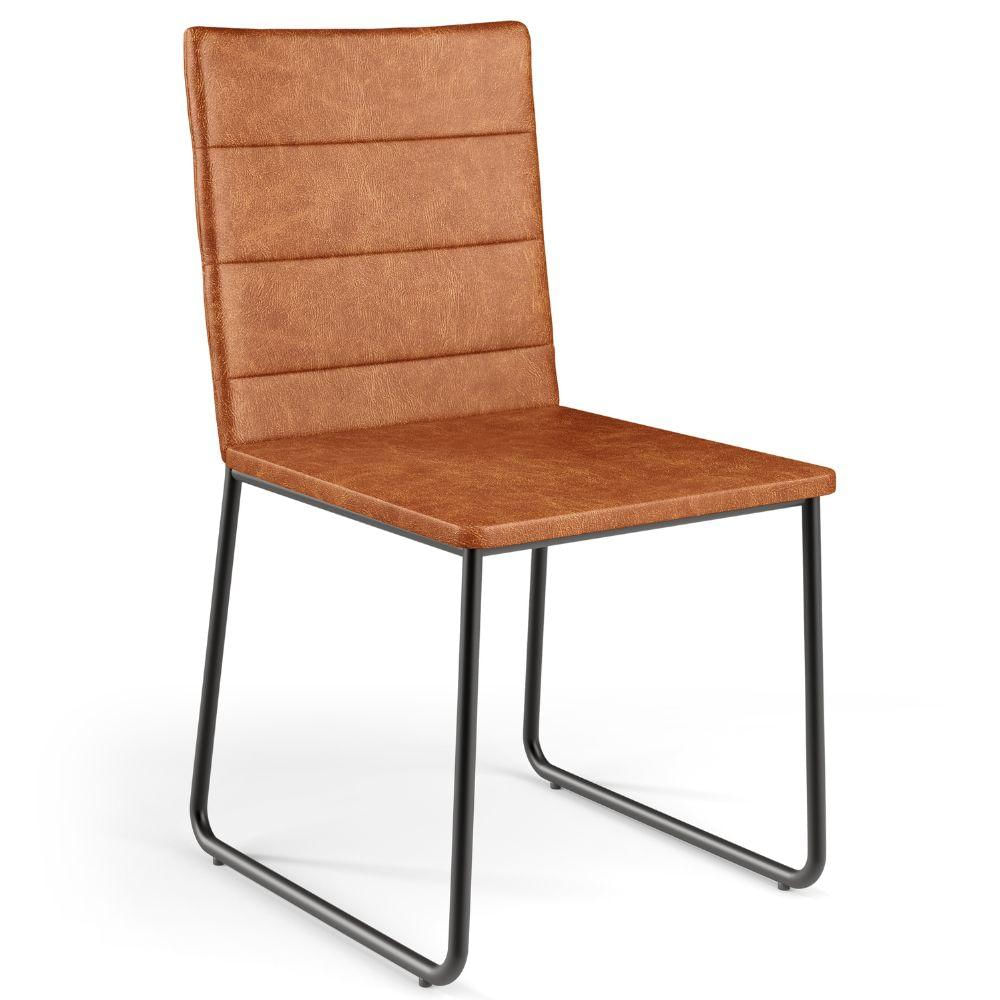 Kit 02 Cadeiras Decorativa Estofada Para Sala De Jantar Preto Maya L02 ...