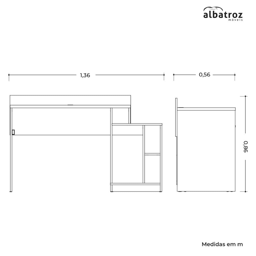 Mesa Gamer Ergonômica Albatroz Play - Lojas MM