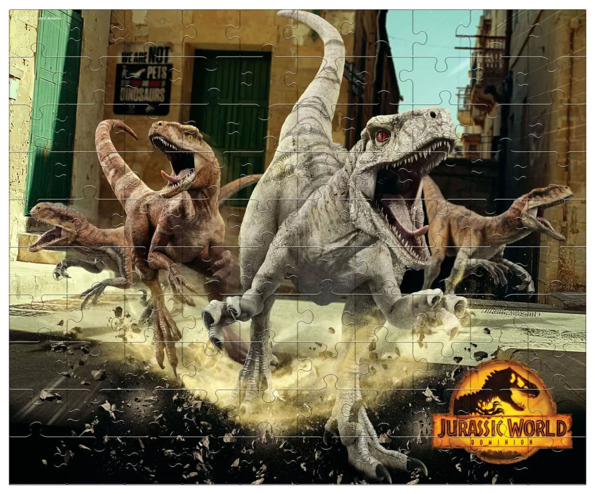 Quebra Cabeça Atrociraptor Atrociraptor 100 Peças Jurassic World 2081 ...