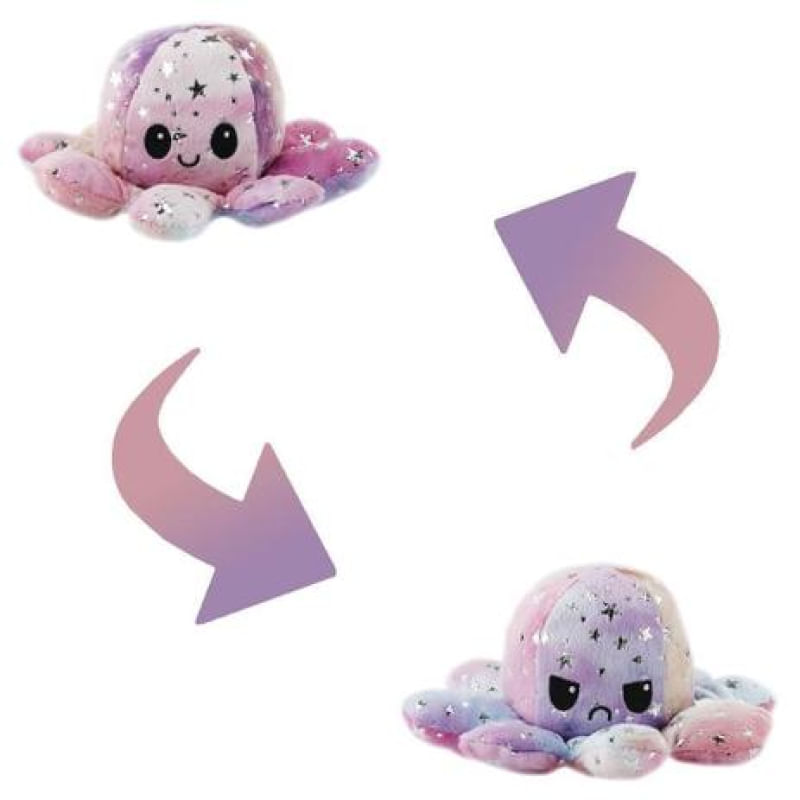 Pelúcia Polvo Do Humor Grande Rosa/Roxo Bbr R3186 - Lojas MM