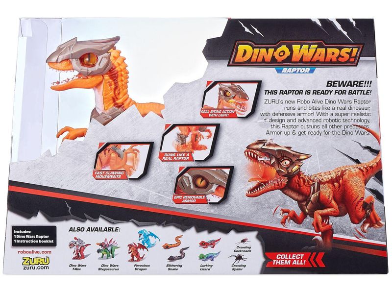 Robô Alive Dino Wars Raptor Dino Wars - Lojas MM
