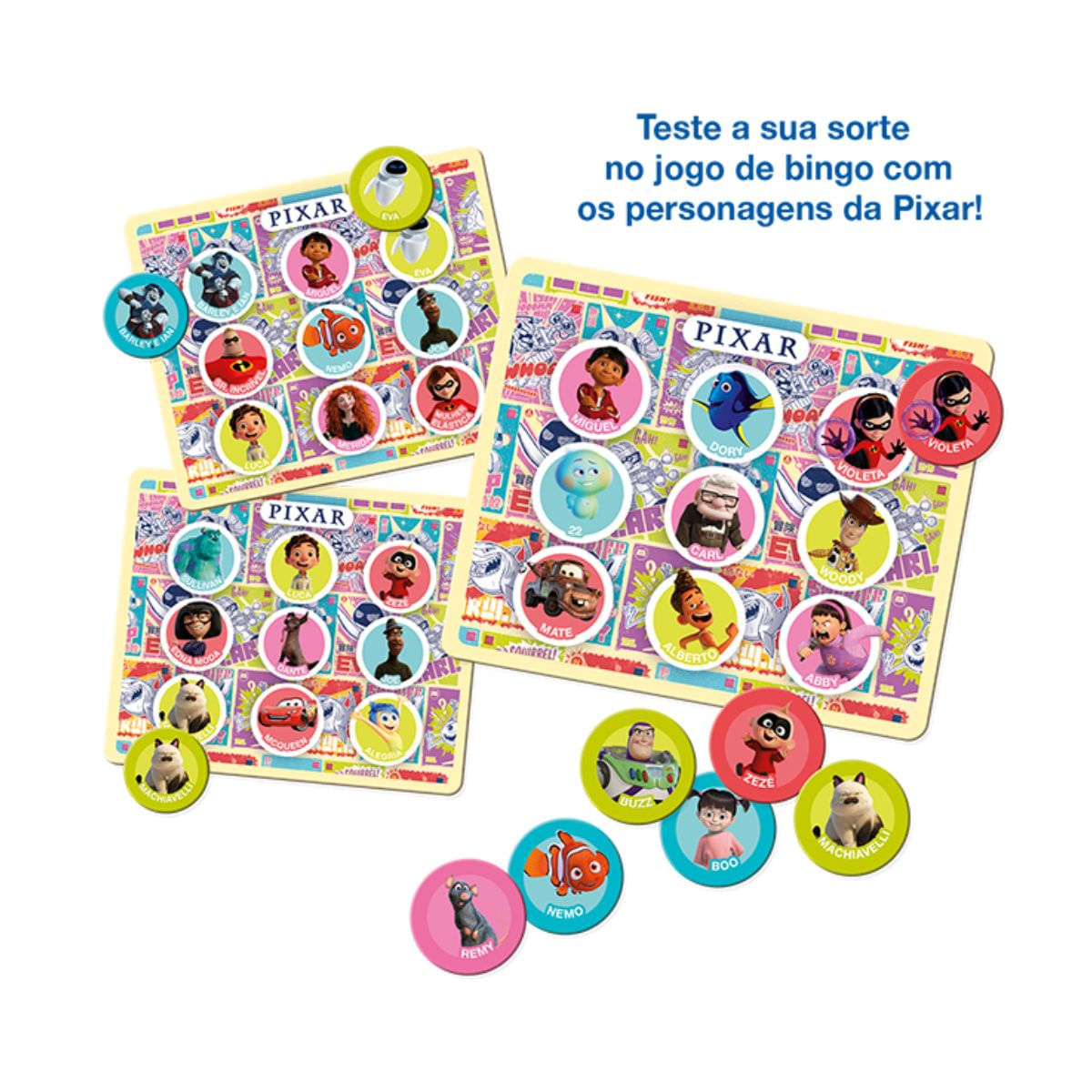 Jogo Bingo Da Pixar Toyster 003155 - Lojas MM