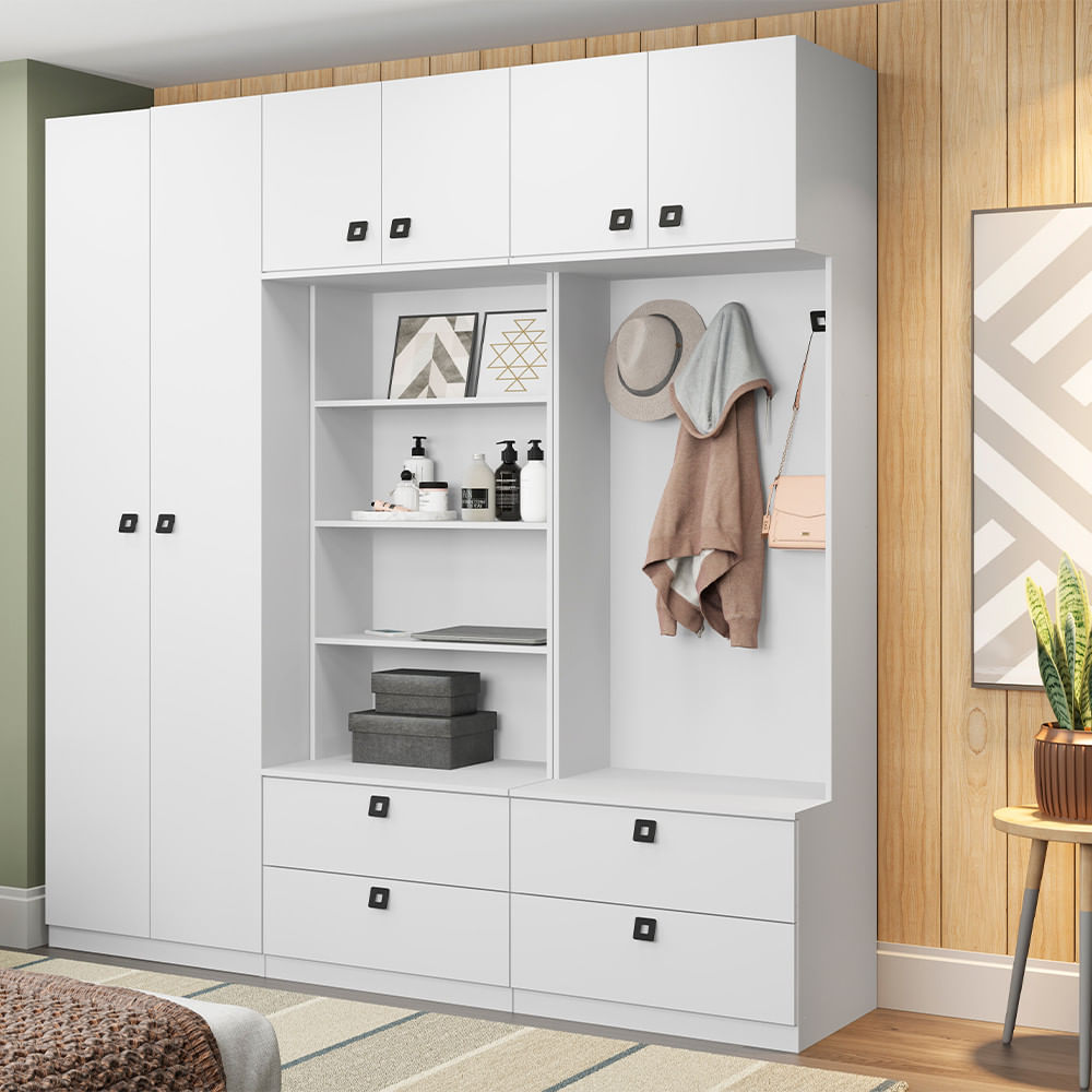 Guarda Roupas Modulado 2 Gavetas e Suportes FREE Be mobiliário - Lojas MM