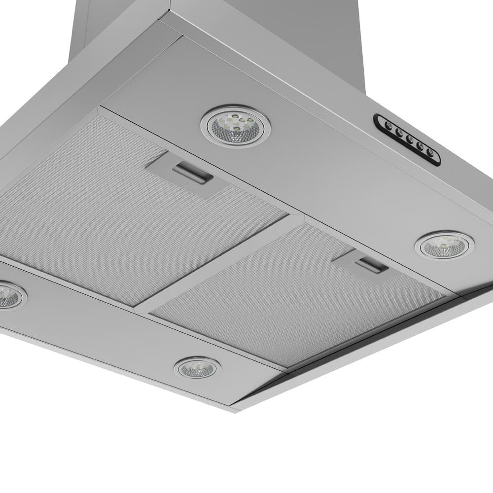 Coifa Ilha Retangular 60cm 3 velocidades Inox Nardelli - Lojas MM